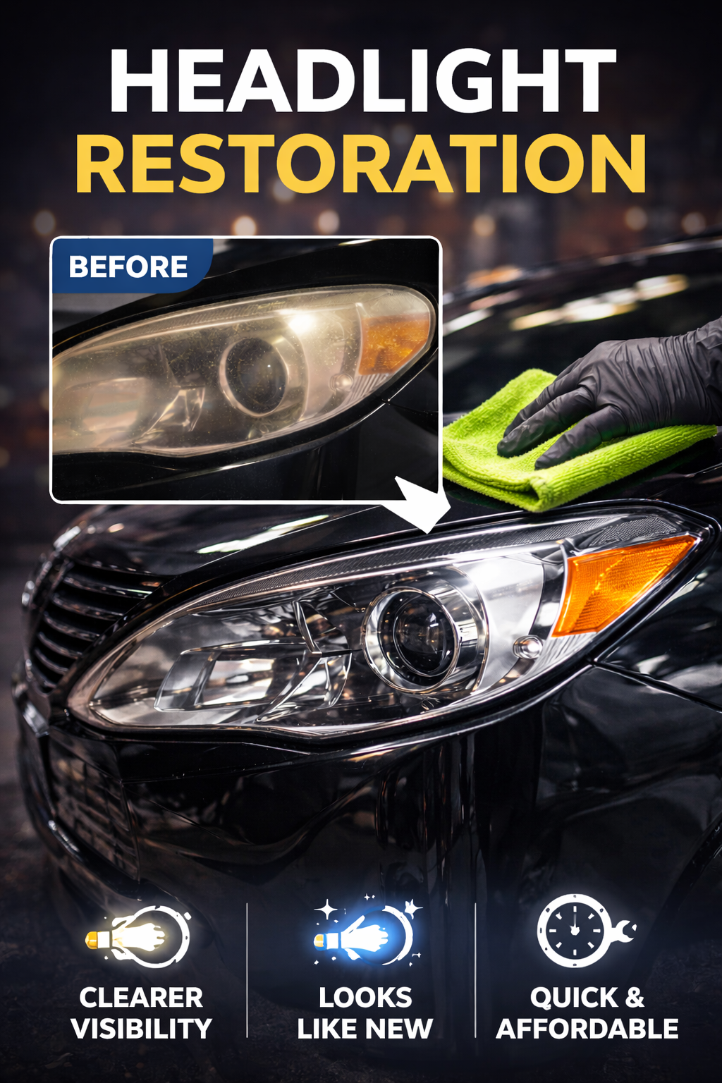 Headlight Restoration Winnipeg | Clear & Bright Headlights